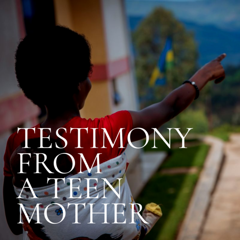 TESTIMONY FROM A TEEN MOTHER – Haguruka